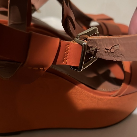 Madison Harding | Shoes | Madison Harding Canvas Leather Tstrap Wedges ...